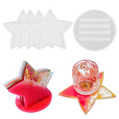 China DIY Pentagram Dropper Cup Holder, Gypsum Cup Holder, Cup Storage Rack, Liquid Silicone Mold for sale