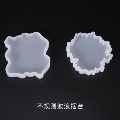 China DIY Crystal Epoxy Mold Display Stand, Wavy Irregular Display Stand, Coasters, Decorative Items, Mirror Silicone Mold for sale