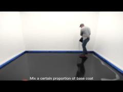 Gloss Blue Metallic Epoxy Floor Coating Smoothed Non Toxic Low Odor TDS