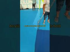 Acrylic floor paint can create courts in different styles.