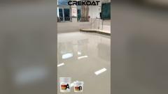 Epoxy colored sand floor paint supports full customization of color, particle size, and gloss level.