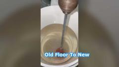 Directly applying artistic floor paint, the old floor is 