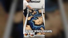 Resin washed stone, turning outdoor into high-end art exhibition in one second