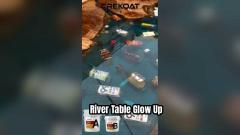 Turn on the lights and instantly get back the ticket price! The epoxy resin river table is also too