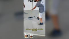 Epoxy floor coating with high hardness, scratch resistance and wear resistance.