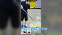 Metallic epoxy flooring — bringing 3D flowing textures right into your home.