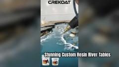 This is a resin river table. Giving wood a second life, giving your home a view.