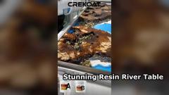 Resin river table, the atmosphere is directly filled.