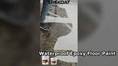 epoxy colored sand floor paint surface is dense. It doesn't absorb water, oil, or harbor bacteria.
