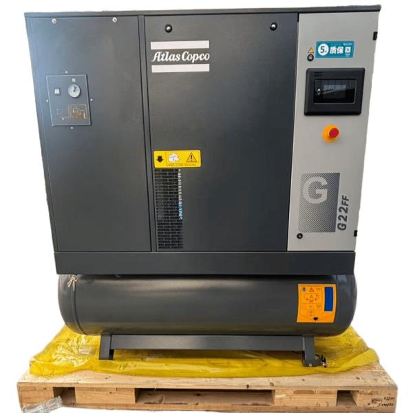 Quality G22FF Rotary Screw 30 Hp Air Compressor 22kW 8.5 Bar Stationary With Integrated Dryer for sale