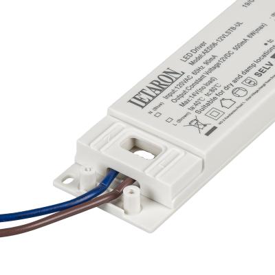 Chine Super Thin Thickness 13.5mm 12V 24V LED DRIVER 120VAC 6W For Furniture Lighting à vendre