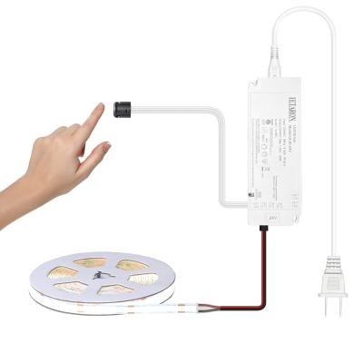 China LETARON COB LED Streifenlicht 24V LED-Bandlicht, 480 LEDs/M, Superhelles High Lumen 6000K Weiß 3m, Dimmbar mit 3M Klebeband, 30W UL Netzteil, TOUCH SCHALTER für Schlafzimmer, Zuhause, Küche DIY zu verkaufen