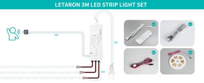 China LETARON COB LED Strip Light 24V LED Tape Light,480 pcs/M LEDs,Super Bright High Lumen 6000K  White 3m,Dimmable with 3M Tape,30W UL Power Supply,TOUCH SWITH for Bedroom,Home,Kitchen DIY for sale