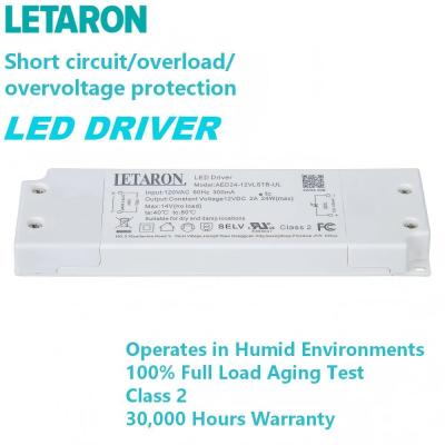 China UL Certified 24W Slim LED Driver Humid Environment Supported for Bathroom Mirror for sale