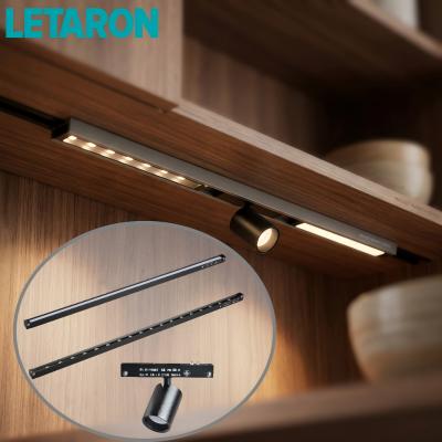 China Custom DC12V/24V Magnetic Under Cabinet Track Light System High CRI LED Cabinet Lighting Solution for sale