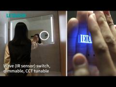 Bathroom Support Customzation Smart Dimmer LED Mirror Touch Switch With Three Buttons DC12-24V Waterproof LED