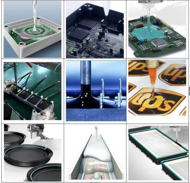 High Accuracy Automatic Two Components Silicone, Epoxy, PU Two-Parts Material Automatic Mixing and Potting Machine for LED Lighting and PCBA