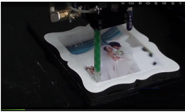 Automatic Crystal Glue Dispensing Machine for crystal Cover / Frame Making Machine