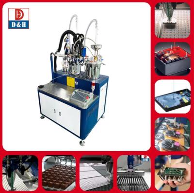China 460kg Capacity Silicone Epoxy Resin Glue Syringe Gun Mixer Dispenser with PLC Control for sale