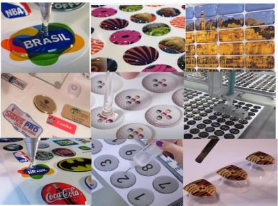 China Daheng PGB-700 Custom Make Epoxy Resin Clear Sticker 3D Dome Flag Doming Machine for sale
