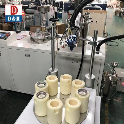 China High Precision Electric Driven Filter End Cap Gluing Machine for Two Compounds Gluing for sale