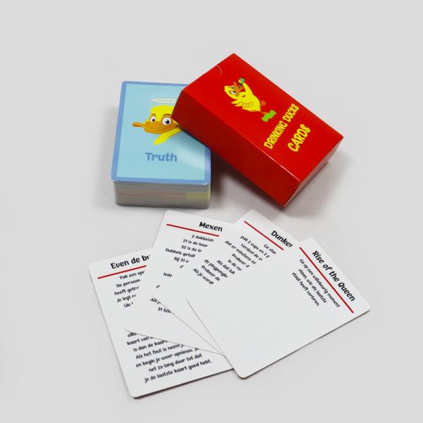 Quality Custom Game Cards Customize Design Printing For Duck Drinking Party Funny Paper for sale