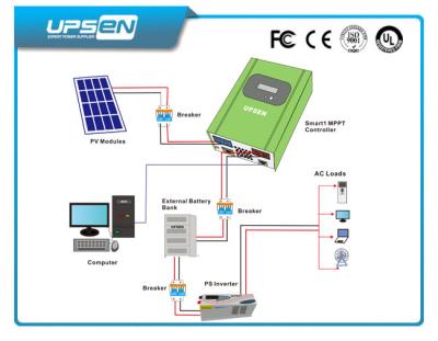 中国 12v/24v/48vdc Mppt の太陽充電器のコントローラー 10amp - LCD 表示との 60amp 販売のため