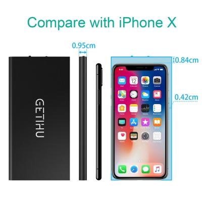 China Wholesale price ultra thin portable QI 10000mah mini power bank for iphone for smart phone for sale