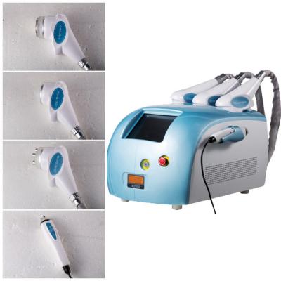 China Blue Portable Cavitation RF Body Slimming Machine 4 In 1 4 Handpiece for sale