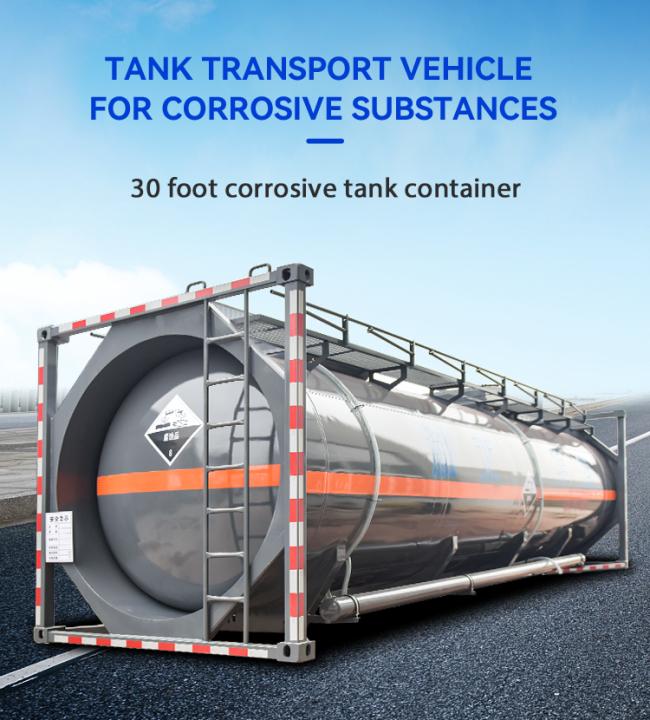 ISO tank container for hydrochloric acid transport