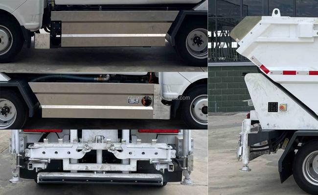 Pure electric self-handling garbage truck interior