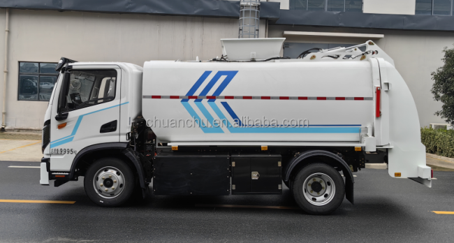 High Capacity Pure Electric Garbage Truck side view
