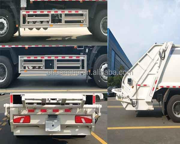 Pure electric compressed garbage truck interior view