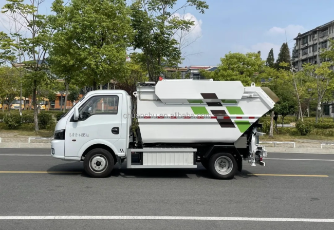 Dongfeng 4.5 ton self-handling garbage truck technical diagram
