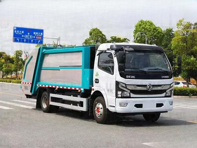 Dongfeng Captur electric garbage truck side view