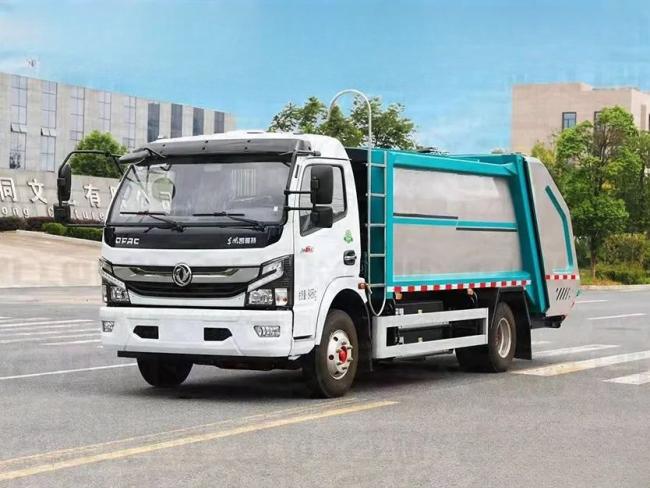 Dongfeng Captur electric garbage truck front view