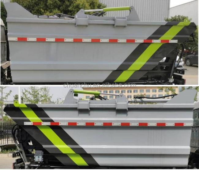 Pure electric self-loading garbage truck charging port