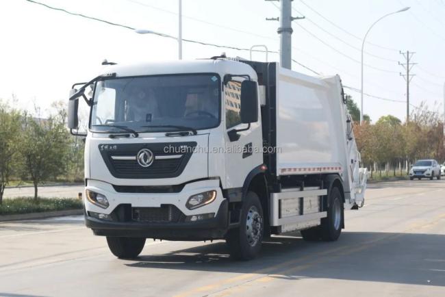 Pure electric garbage truck side view