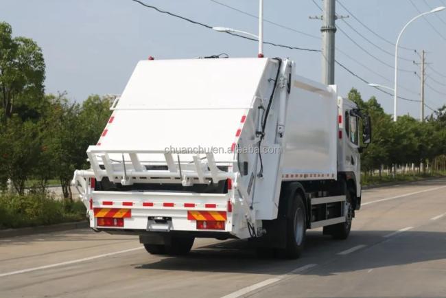 Pure electric garbage truck interior