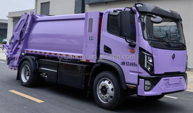 Pure Electric Garbage Truck side view