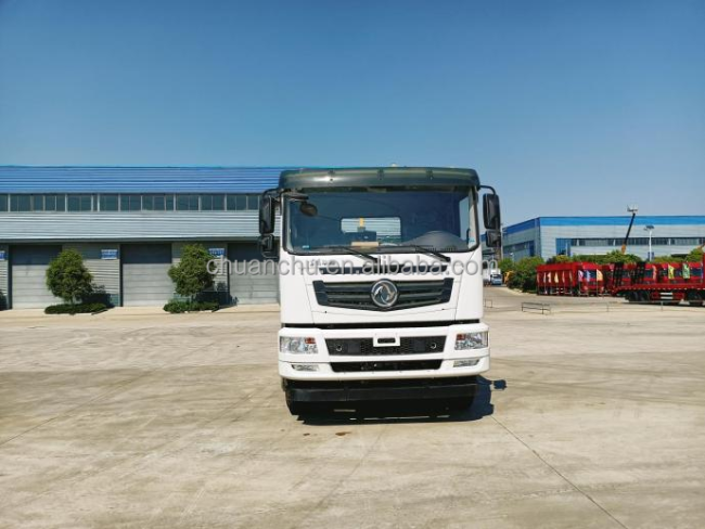 Pure electric garbage truck front view