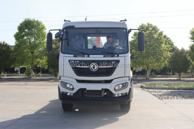Pure electric garbage truck front view