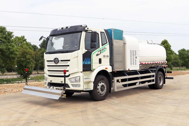 Compact Electric Road Sweeper side view