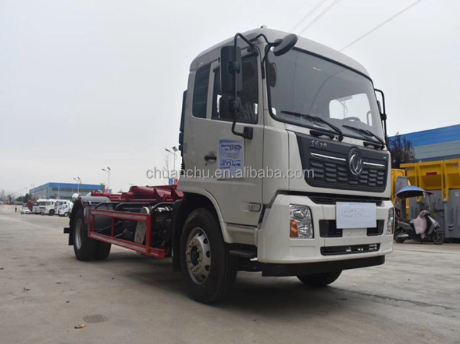 Design 4x2 Hook Arm Roll Hydraulic System Auto Garbage Loading Truck - front view