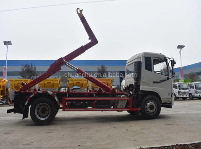 Design 4x2 Hook Arm Roll Hydraulic System Auto Garbage Loading Truck - loading mechanism