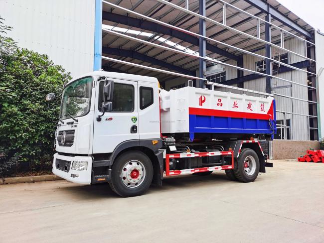 Dongfeng 4x2 Hook Arm Roll Off Garbage Truck side view