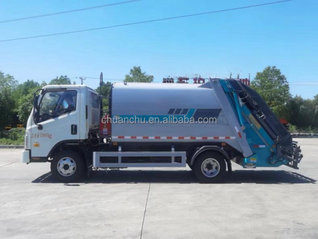 Truck rear view with loading system