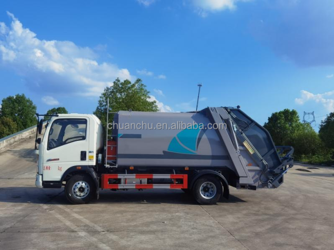 HOWO 8 Compression Garbage Truck loading mechanism