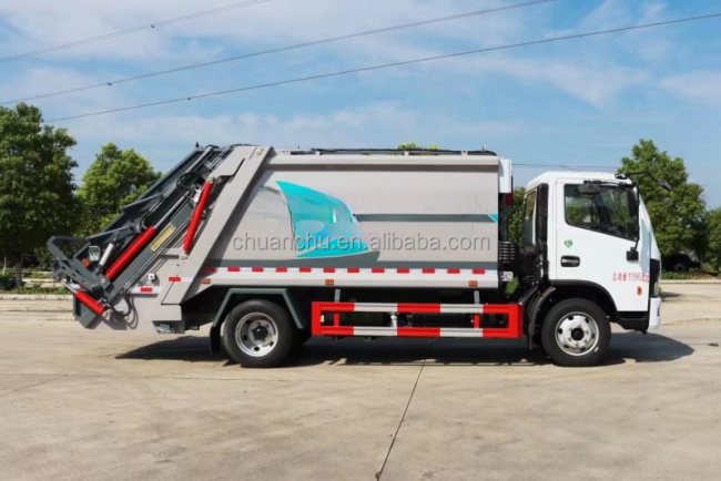 Compressed garbage truck hydraulic system