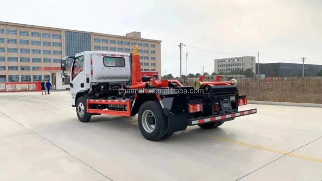 Hook arm garbage truck chassis detail